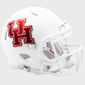 Houston Cougars Riddell Speed Matte White helmet chrome decals