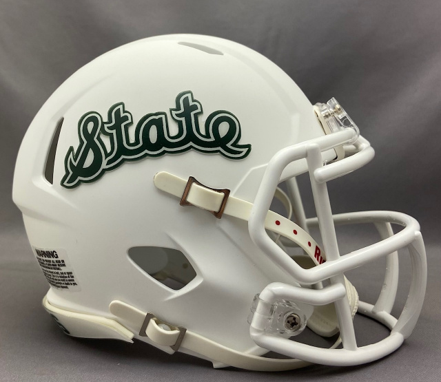 Michigan State Spartans October 16, 2021 Spartan Script Matte White ...