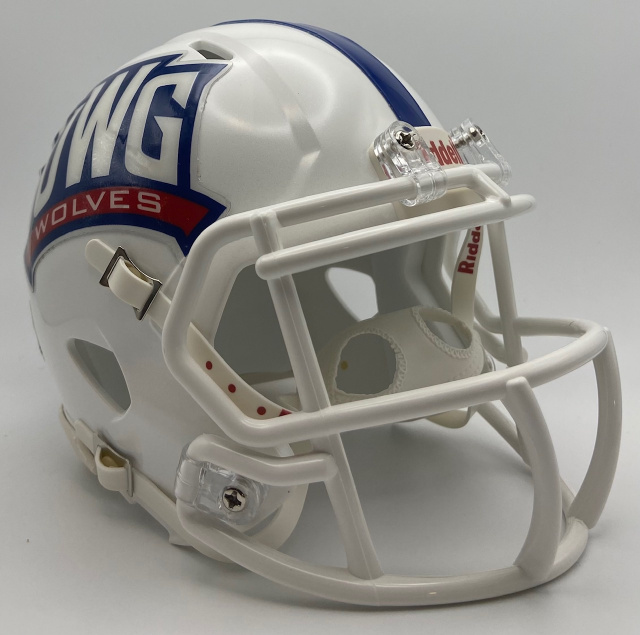 West Georgia Wolves Mini Football Helmet 2018 with stripe Riddell Speed