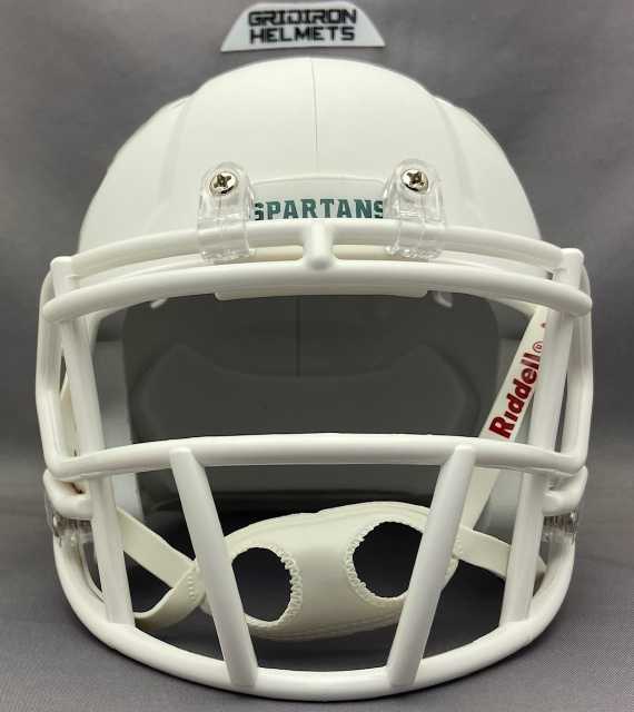 Michigan State Spartans 10-29-2022 Matte White Helmet / White Facemask ...