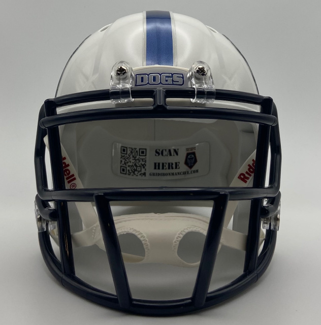 Samford Bulldogs 2020-2023 Chrome decals White Riddell Speed