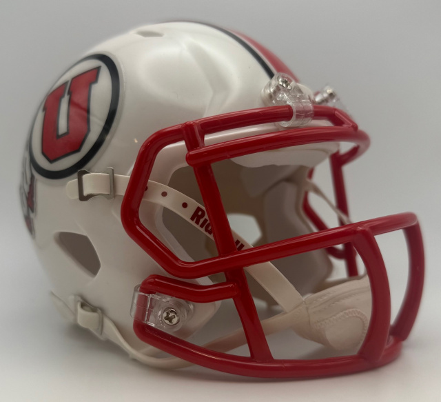 Utah Utes 2014-2015 & 2016-2017 White Riddell Speed Scarlet mask