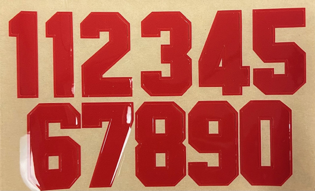 1 1/2" Block Style Scarlet One Pair (left and Right Side)