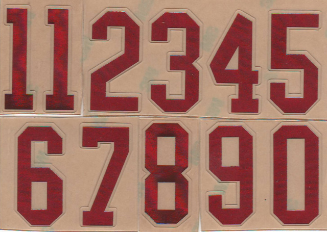 1 1/2" Alabama Crimson Tide Chrome Burgandy Side Player # left and ...