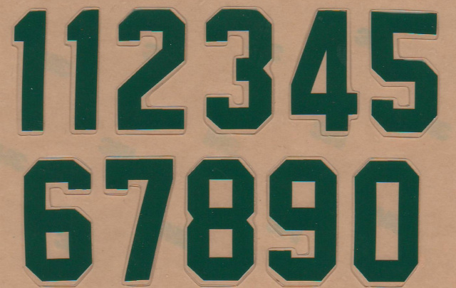 Football Helmet Side & Rear Player #'s