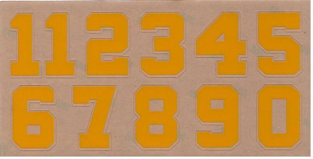 1 1/2" (College Block) Athletic Gold pair (left and right side)