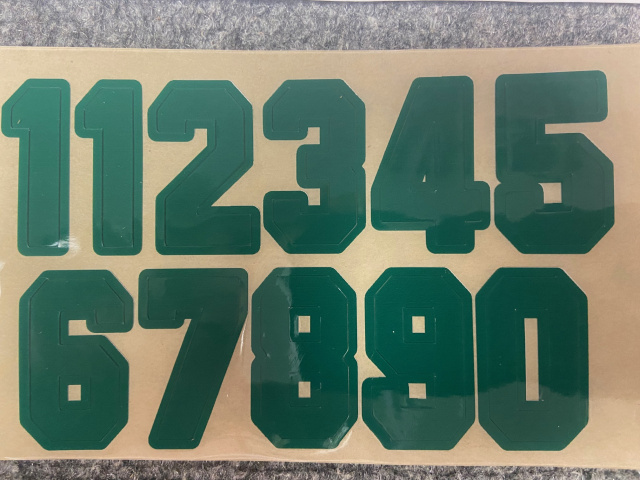 1 1/2" Block Style Dark Kelly One Pair (left and Right Side)