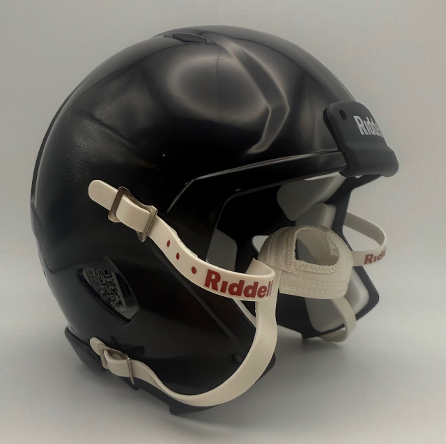 Riddell Speed mini football helmet Gloss Black with Black bumpers ...